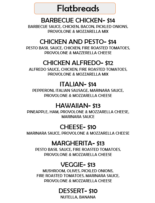 Food Menu – Gumlog Brewing Company