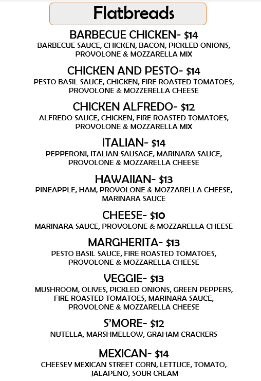 Food Menu – Gumlog Brewing Company